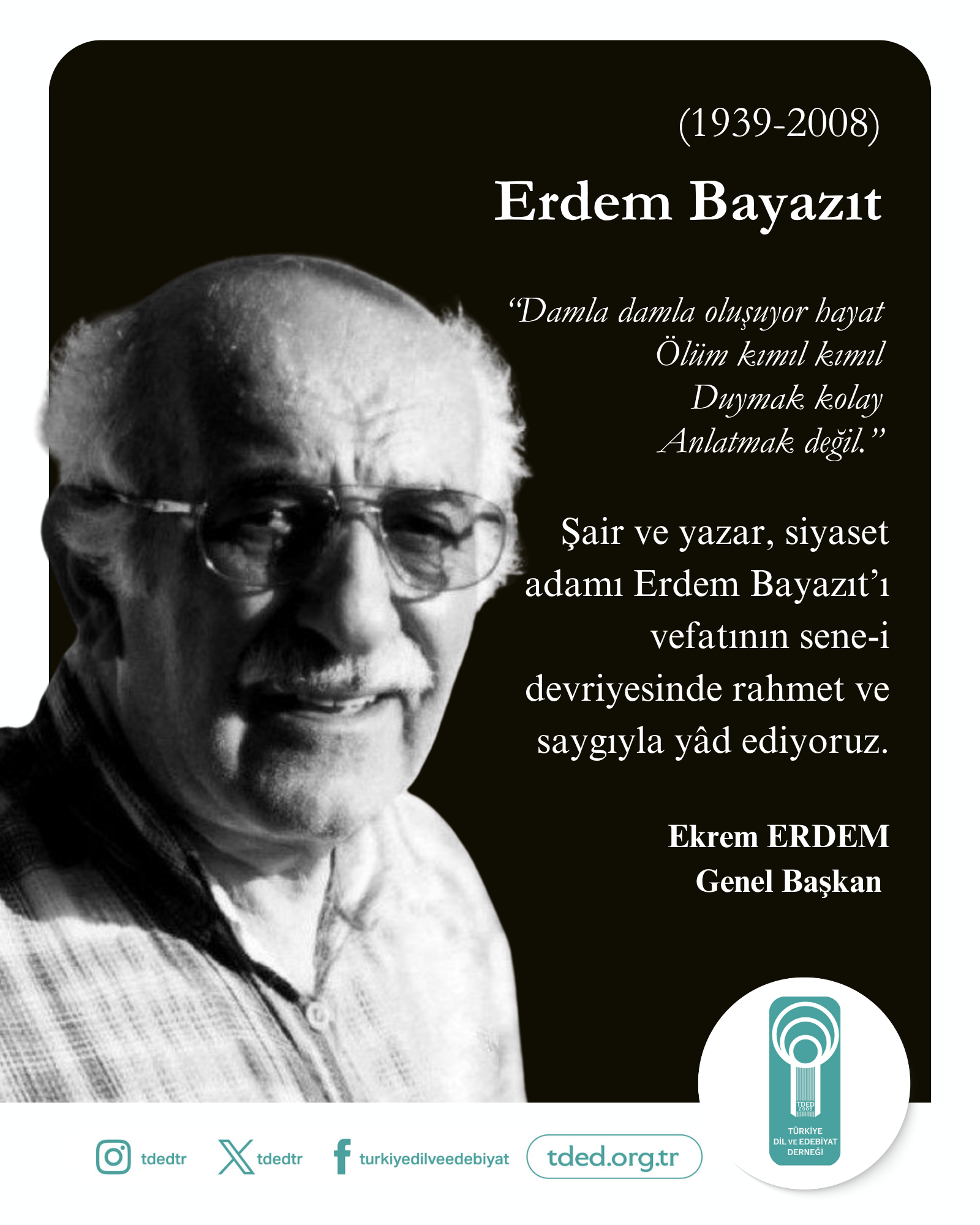 TDED | TÜRKİYE DİL VE EDEBİYAT DERNEĞİ